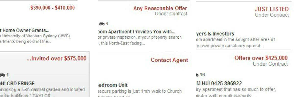 Property Advertised Prices Explained - Which Real Estate Agent